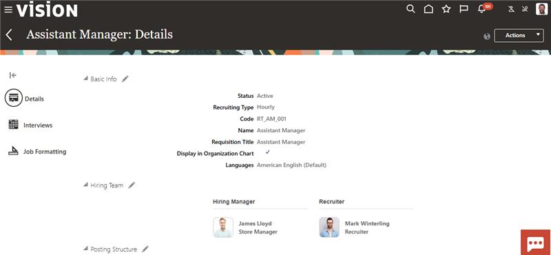 Creating Job Requisition in ORC - Soais